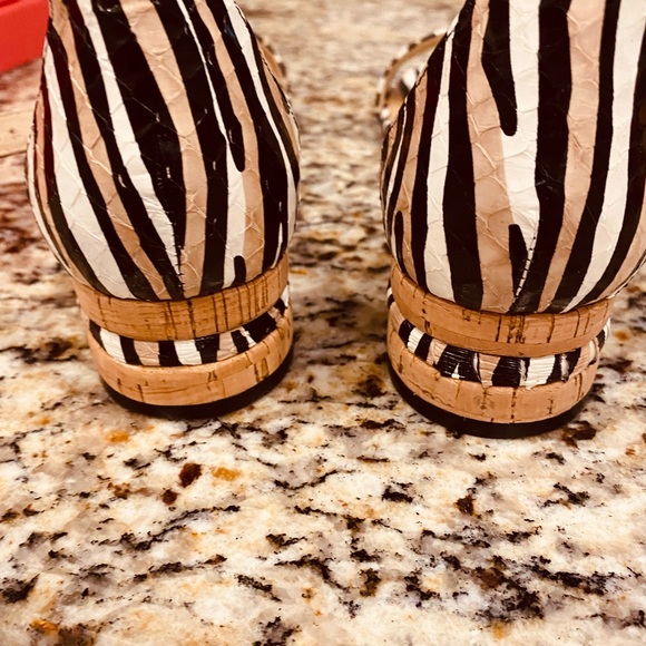 Vaneli | Shoes | New In Box Vaneli Zebra Print Ankle Strap Sandals Size ...